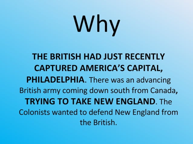 The Battle Of Saratoga.Ppt. | PPT