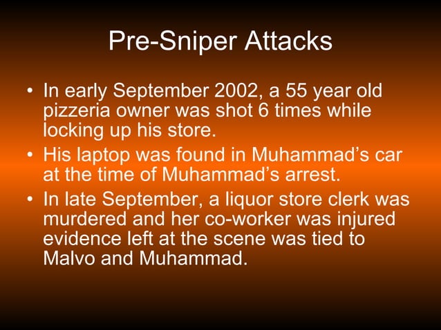 The Beltway Snipers | PPT | Arms & Ammunition | Sensitive Topics