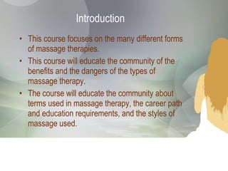 The Benefits Of Massage Therapy | PPT