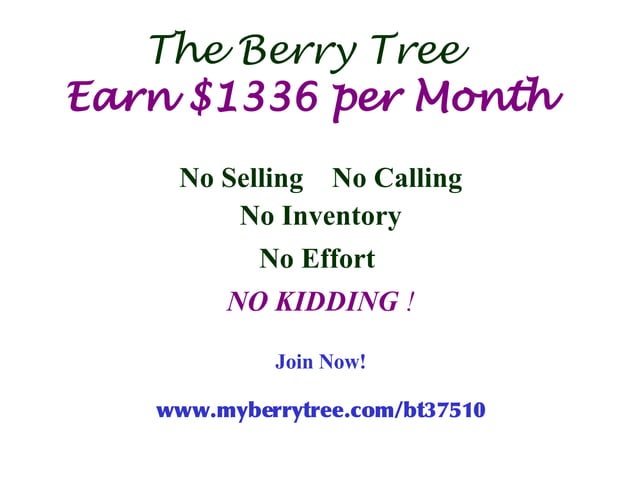 The Berry Tree - How it works | PPT