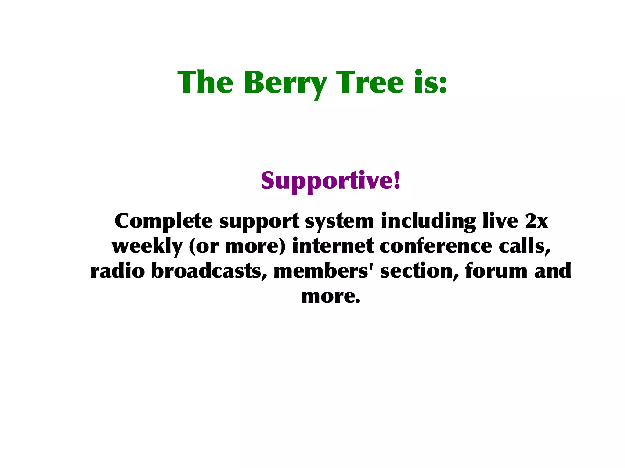 The Berry Tree - How it works | PPT