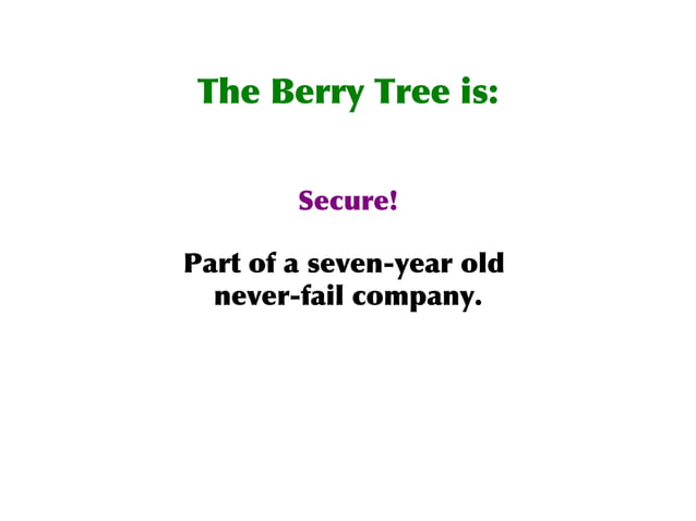 The Berry Tree - How it works | PPT