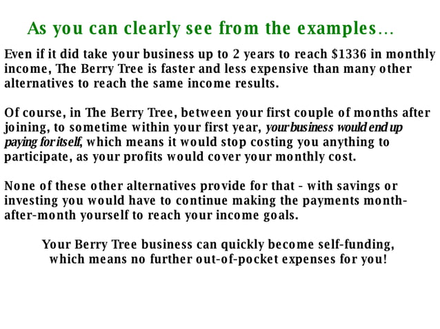 The Berry Tree - How it works | PPT