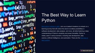 best source to learn python | PPT