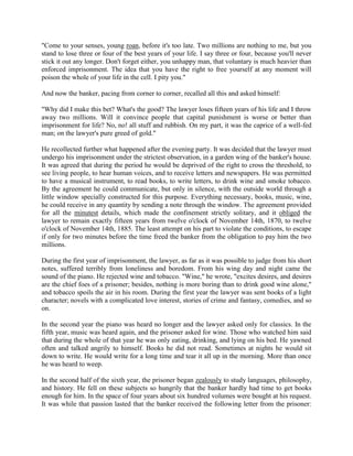 The bet by aton chekov | PDF