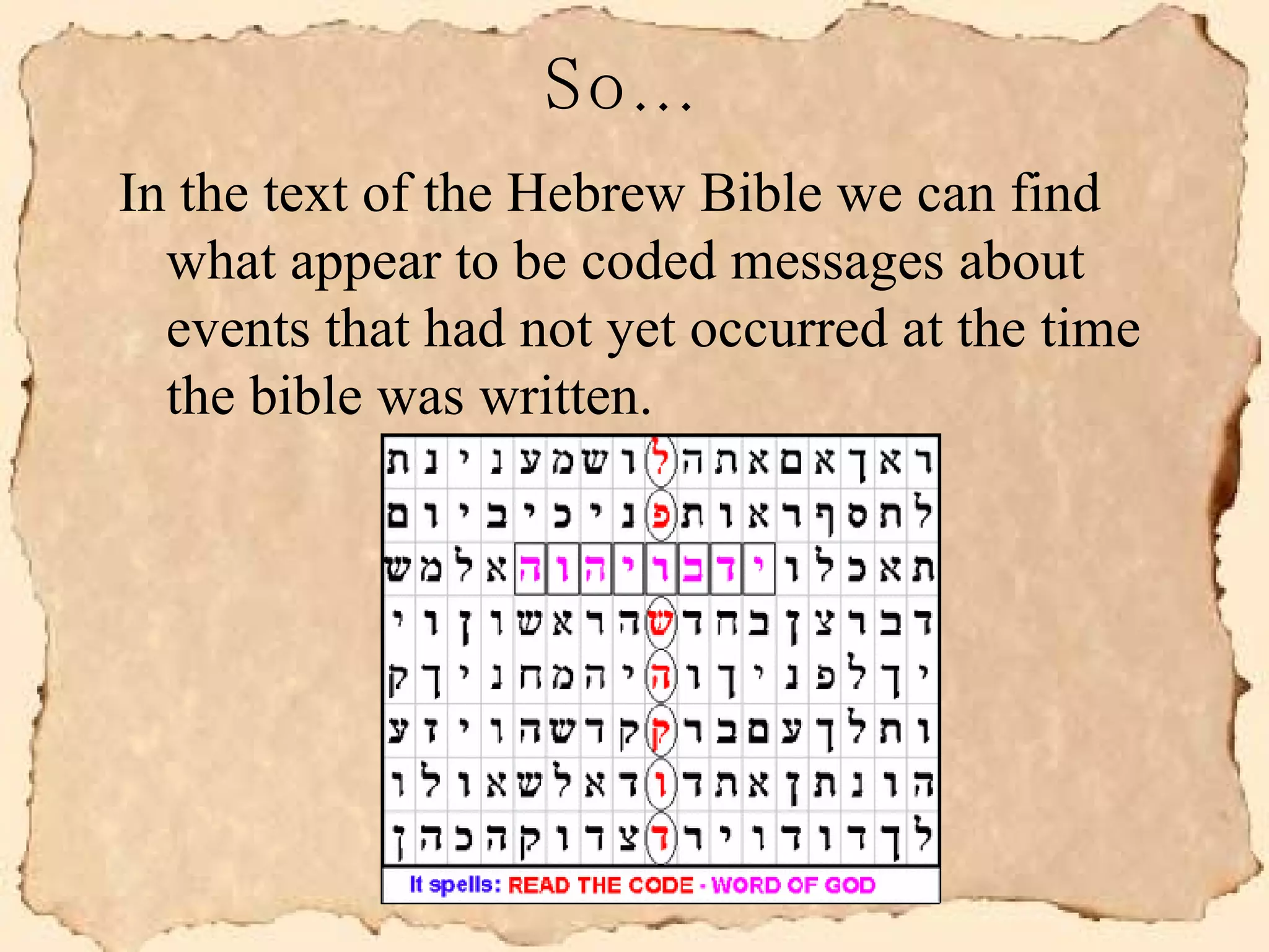 The Bible Code Decoded | PPT