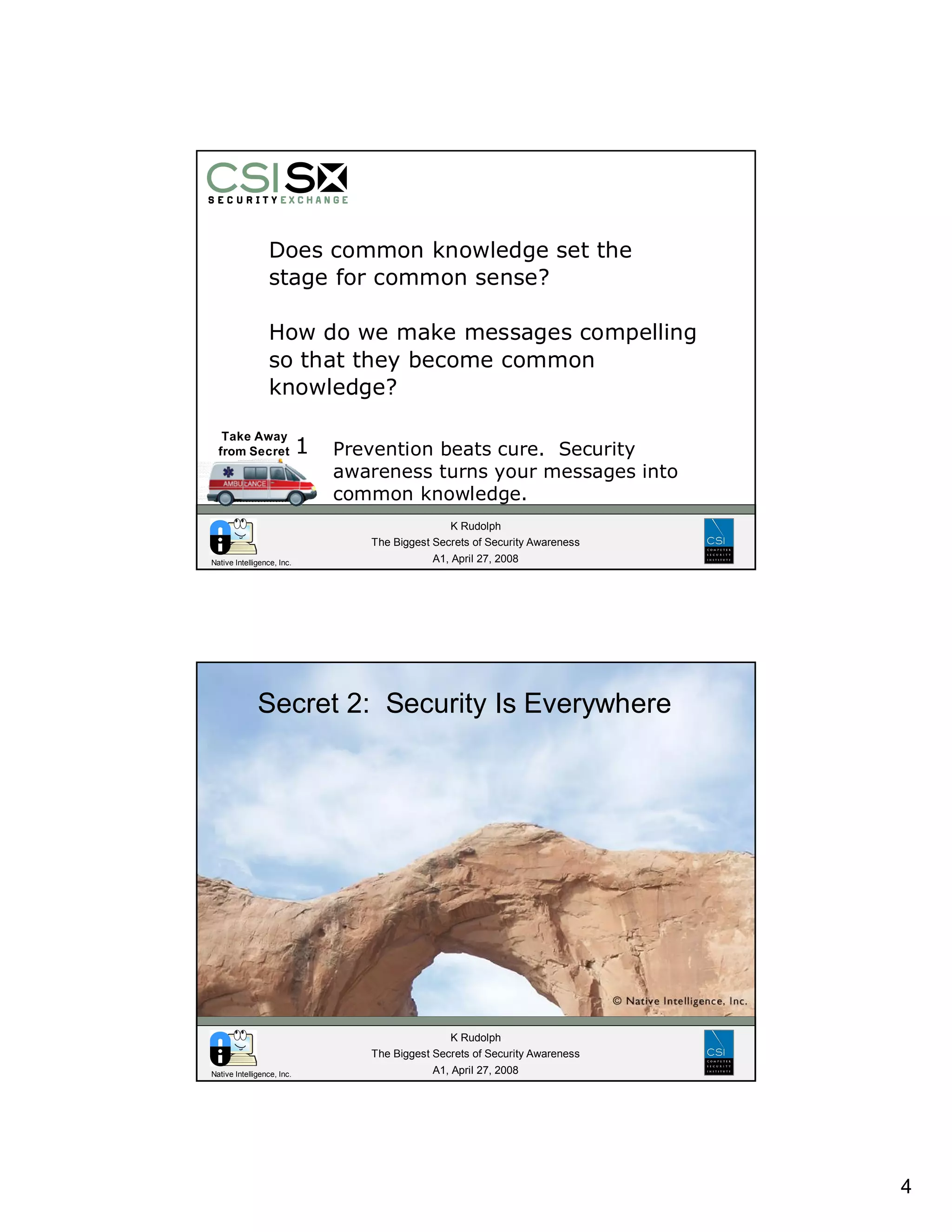 The Biggest Secrets of Security Awareness | PPT