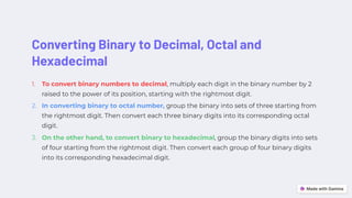 The Number System( Introduction to Binary System) | PDF