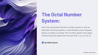 The Number System( Introduction to Binary System) | PDF