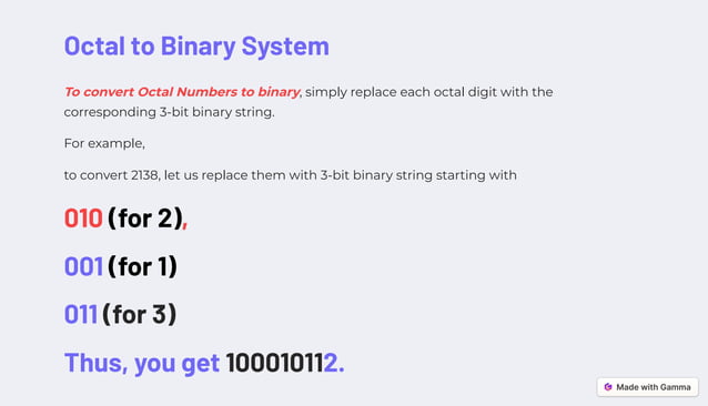 The Number System( Introduction to Binary System) | PPT