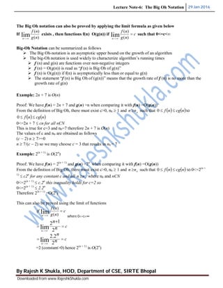 The bog oh notation | PDF | Programming Languages | Computing