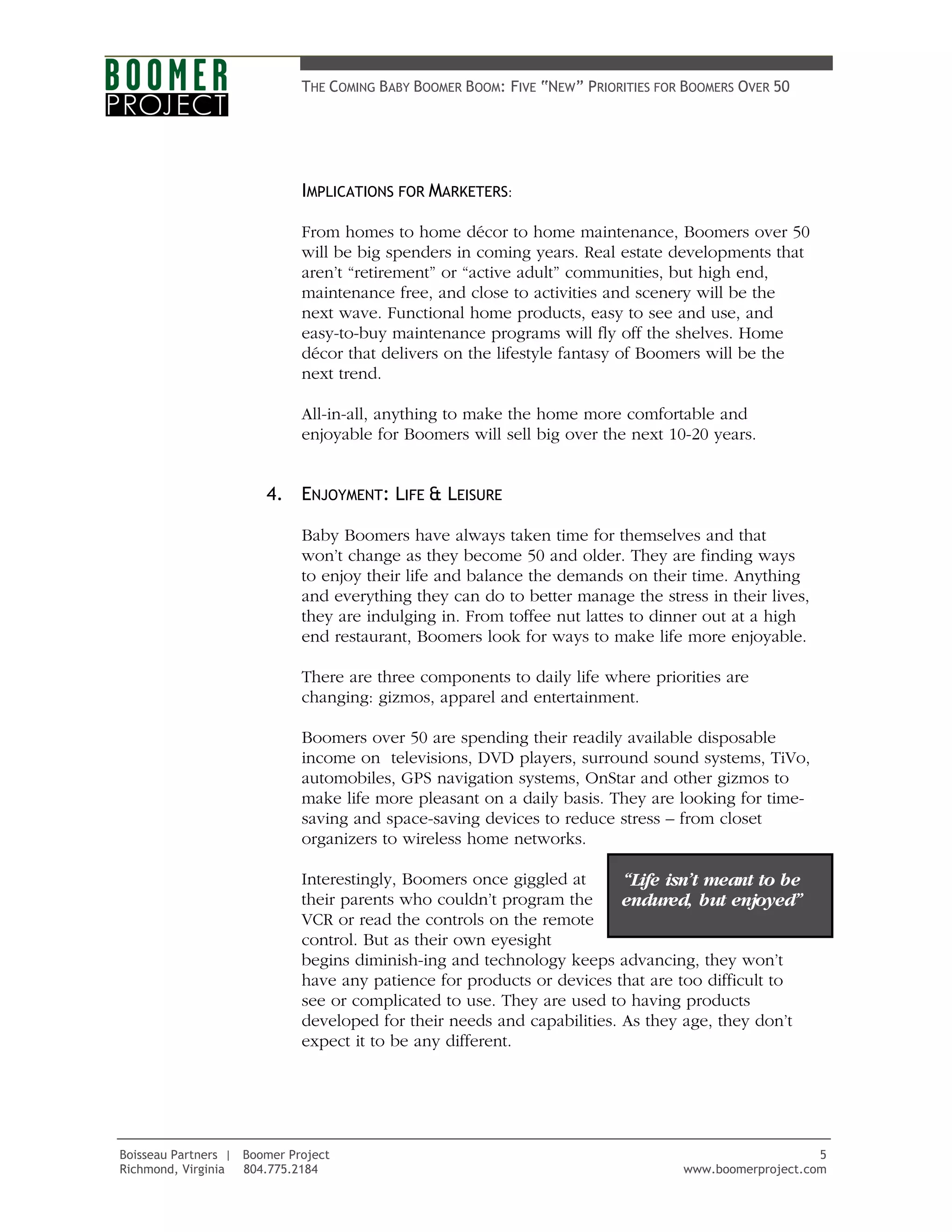 The Boomer Project-Boomers Over 50 | PDF