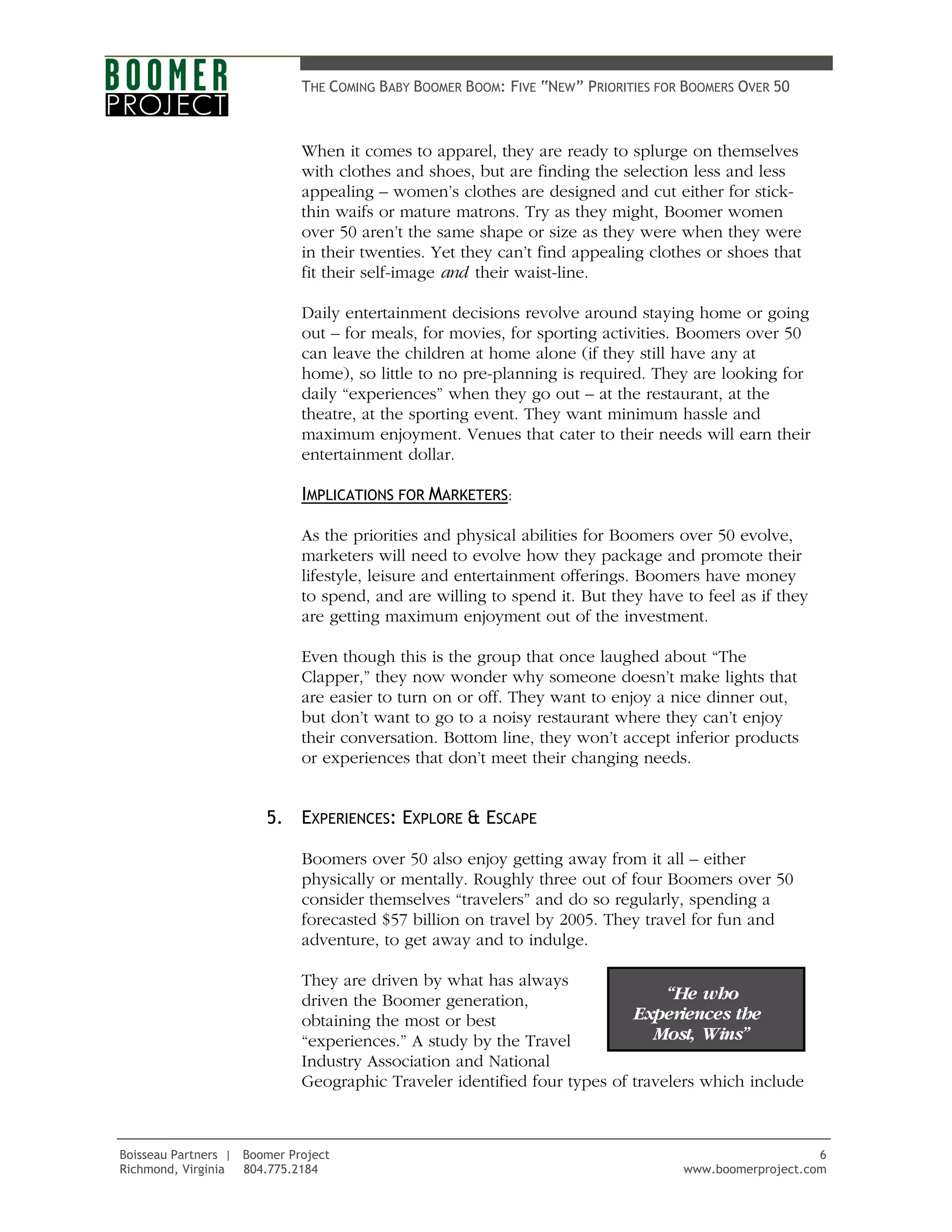 The Boomer Project-Boomers Over 50 | PDF