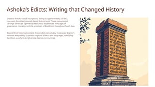 The Brahmi Script: The Ancient Root of Asian Writing Systems | PPTX