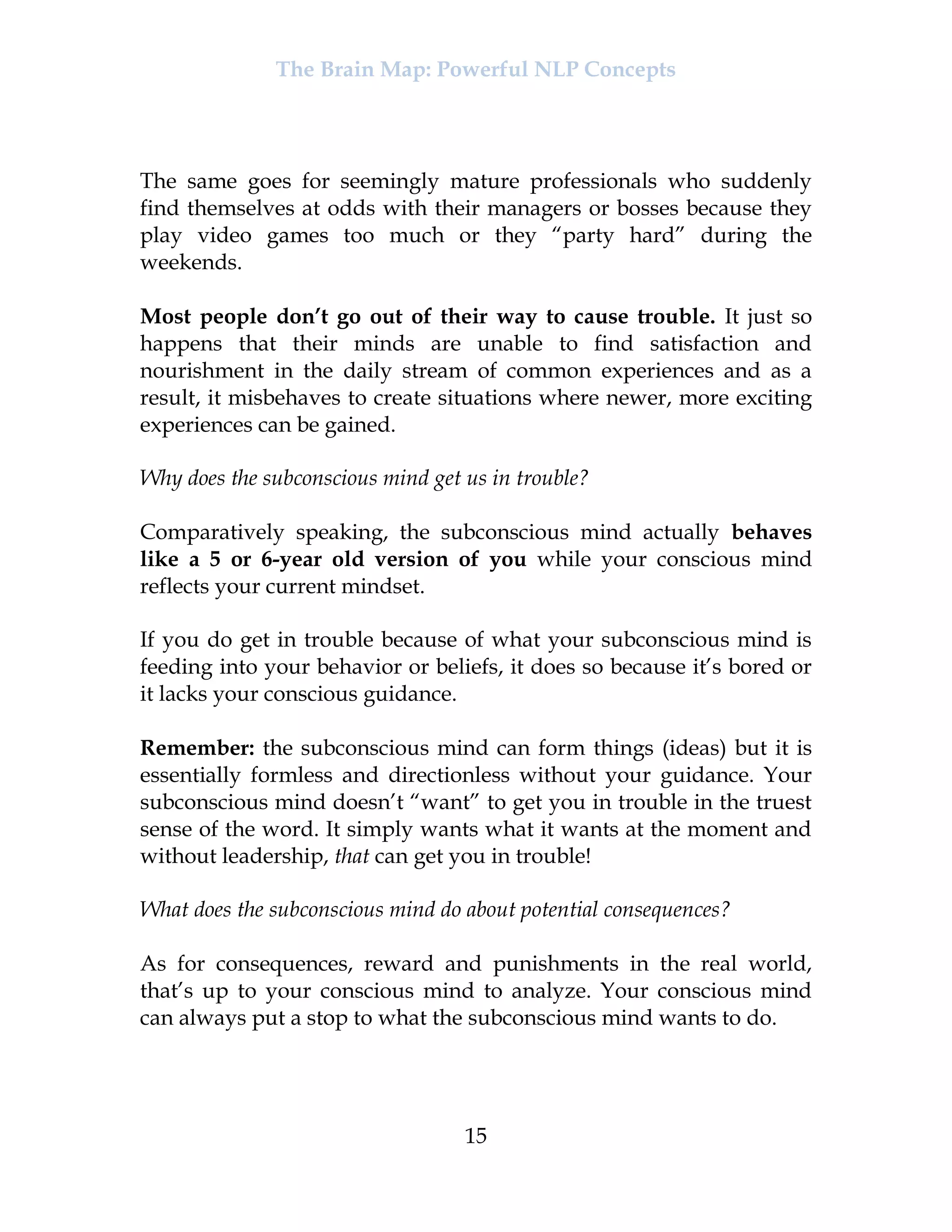 The Brain Map Powerful NLP Concepts | PDF