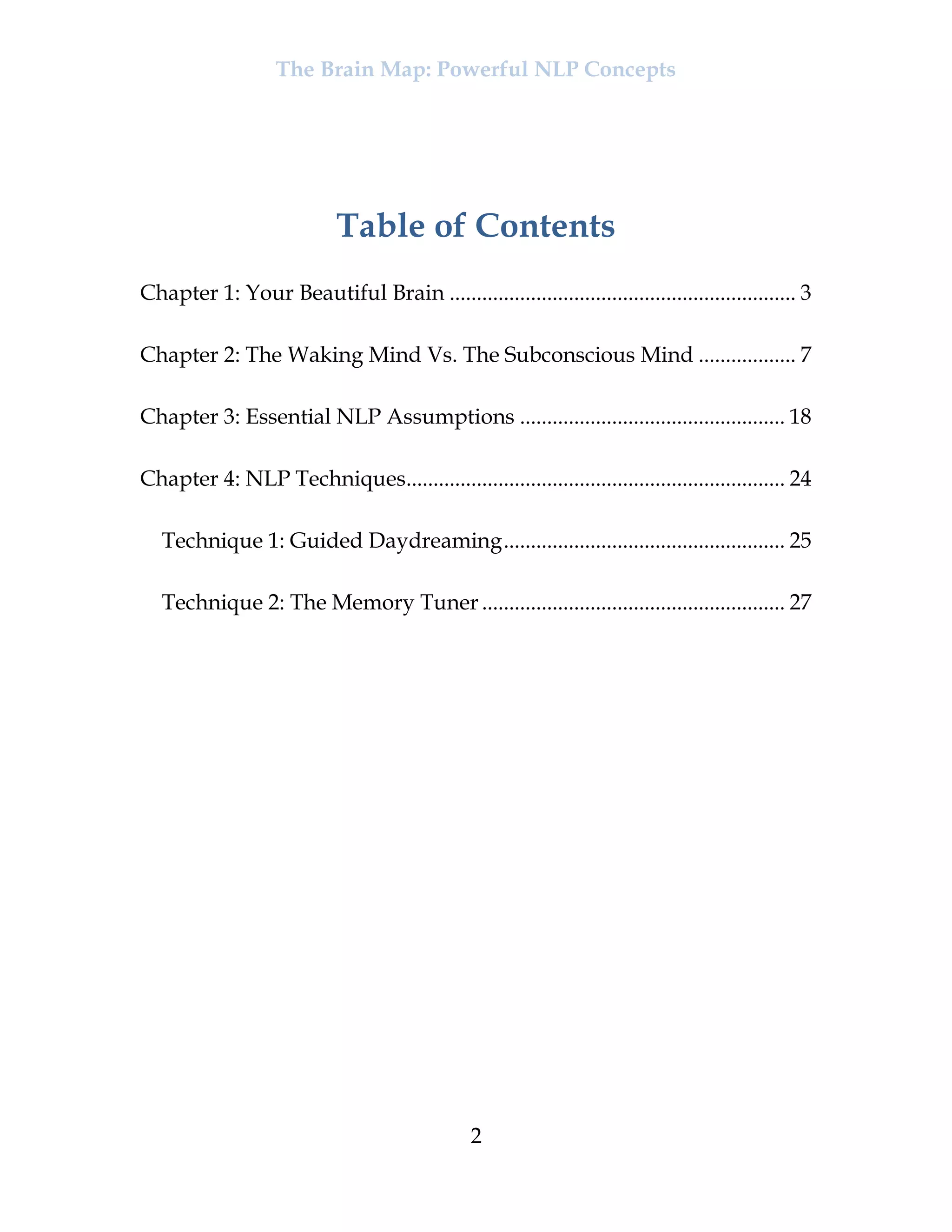 The Brain Map Powerful NLP Concepts | PDF