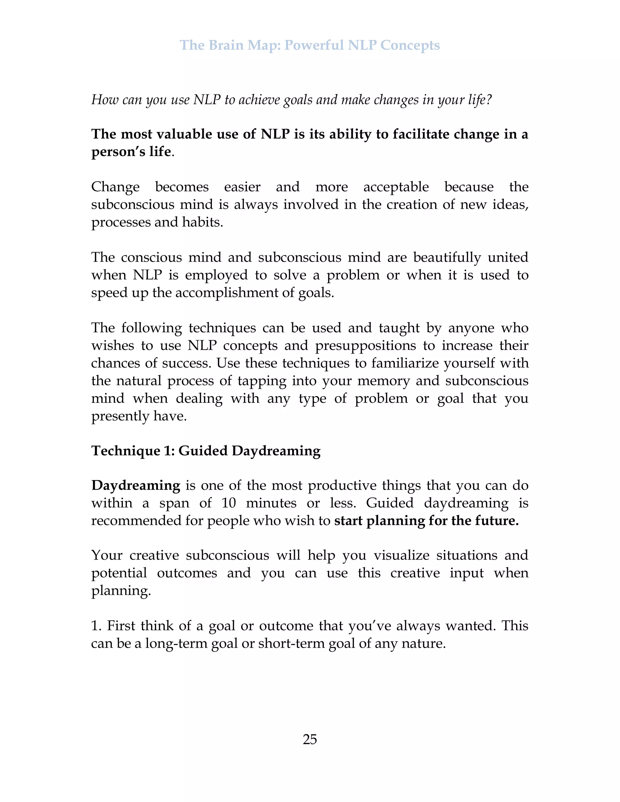 The Brain Map Powerful NLP Concepts | PDF