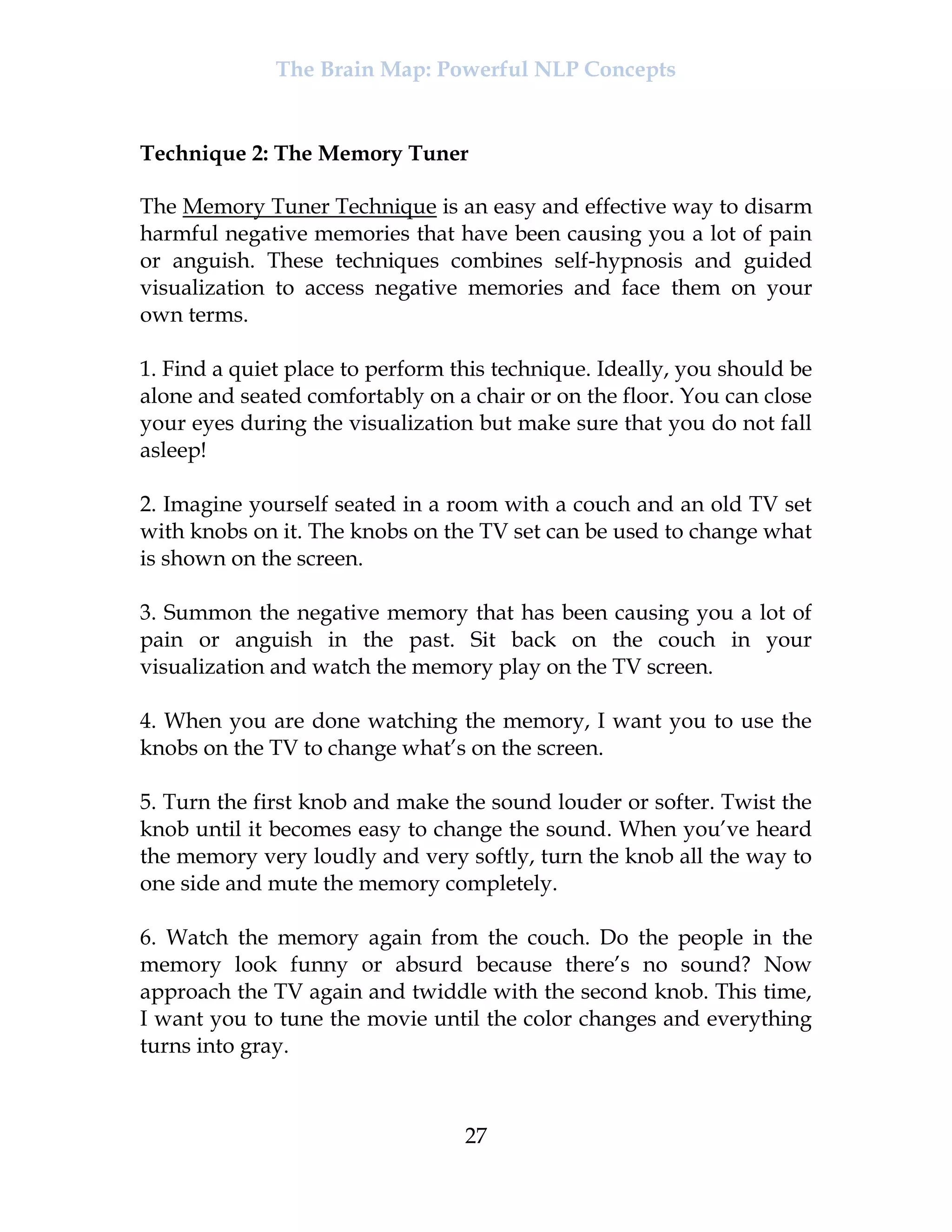 The Brain Map Powerful NLP Concepts | PDF