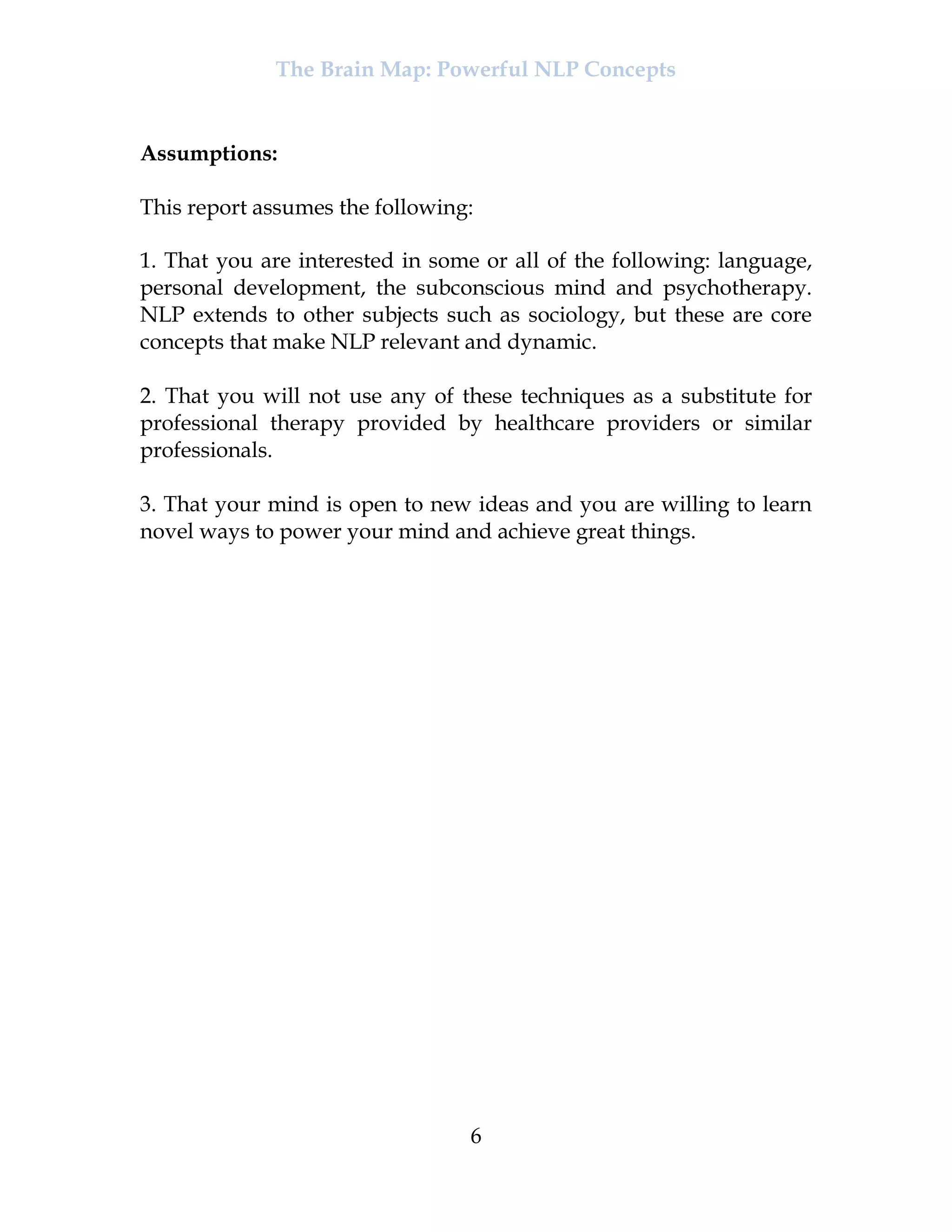 The Brain Map Powerful NLP Concepts | PDF