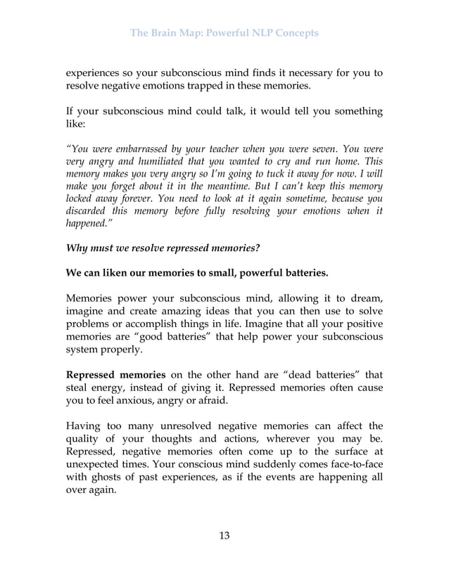 The Brain Map Powerful NLP Concepts | PDF