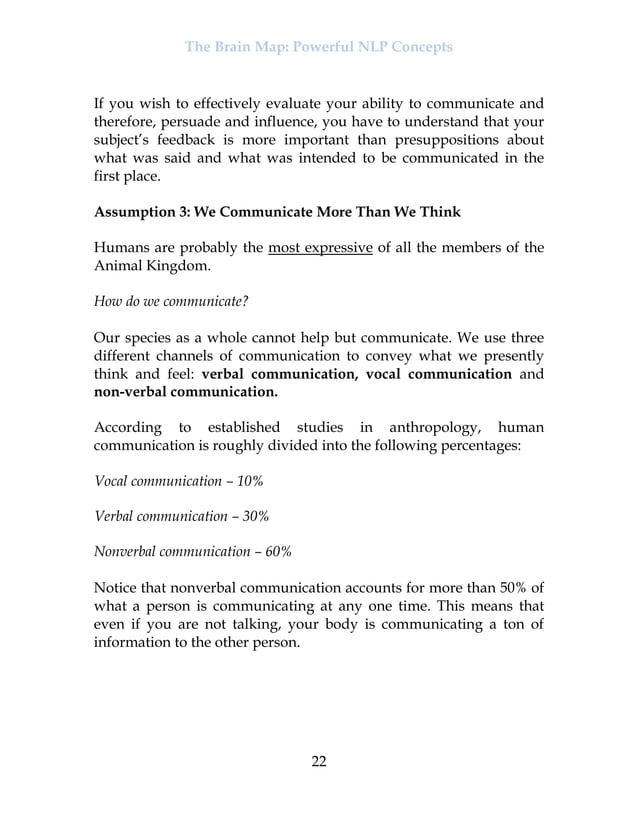 The Brain Map Powerful NLP Concepts | PDF