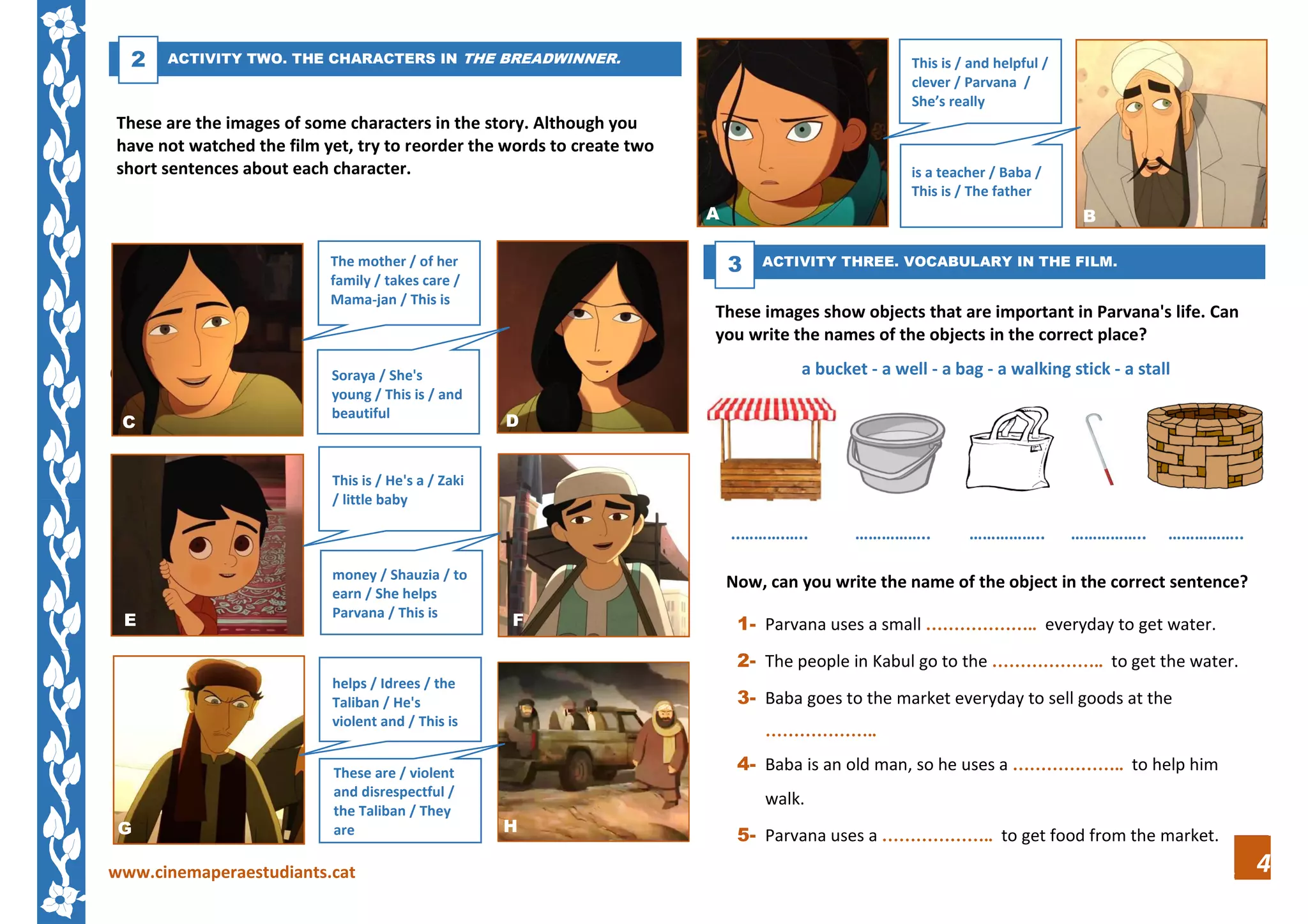 The Breadwinner Activity Pack | PDF