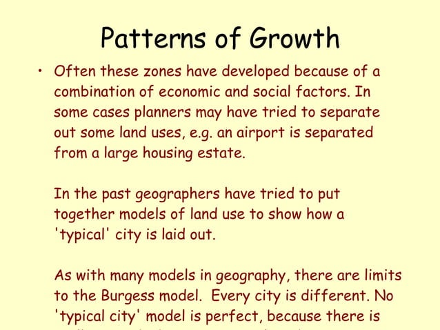 The Burgess Model | PPT | Developmental Sites | Real Estate