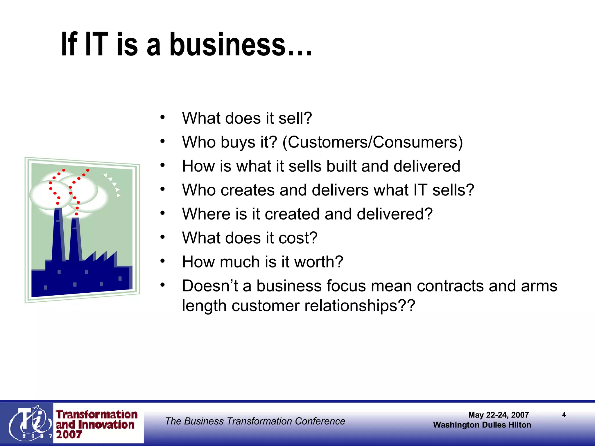 The Business of IT: Understanding ITIL and How to Run IT as a Business | PPT | IT and Internet ...