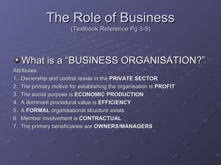 The Business Organisation | PPT