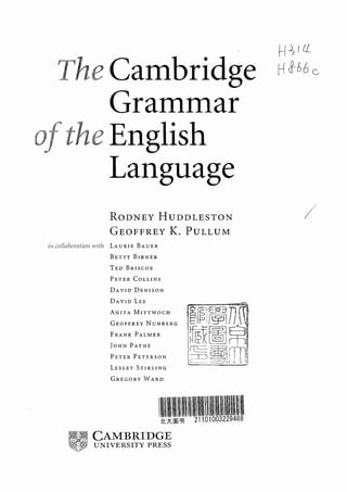 The Cambridge Grammar of the English Language | PDF