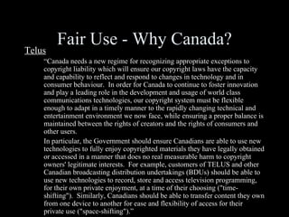 The Case for Fair Use in Canada | PPT