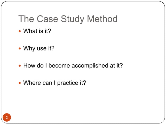 The Case Study Method | PPT