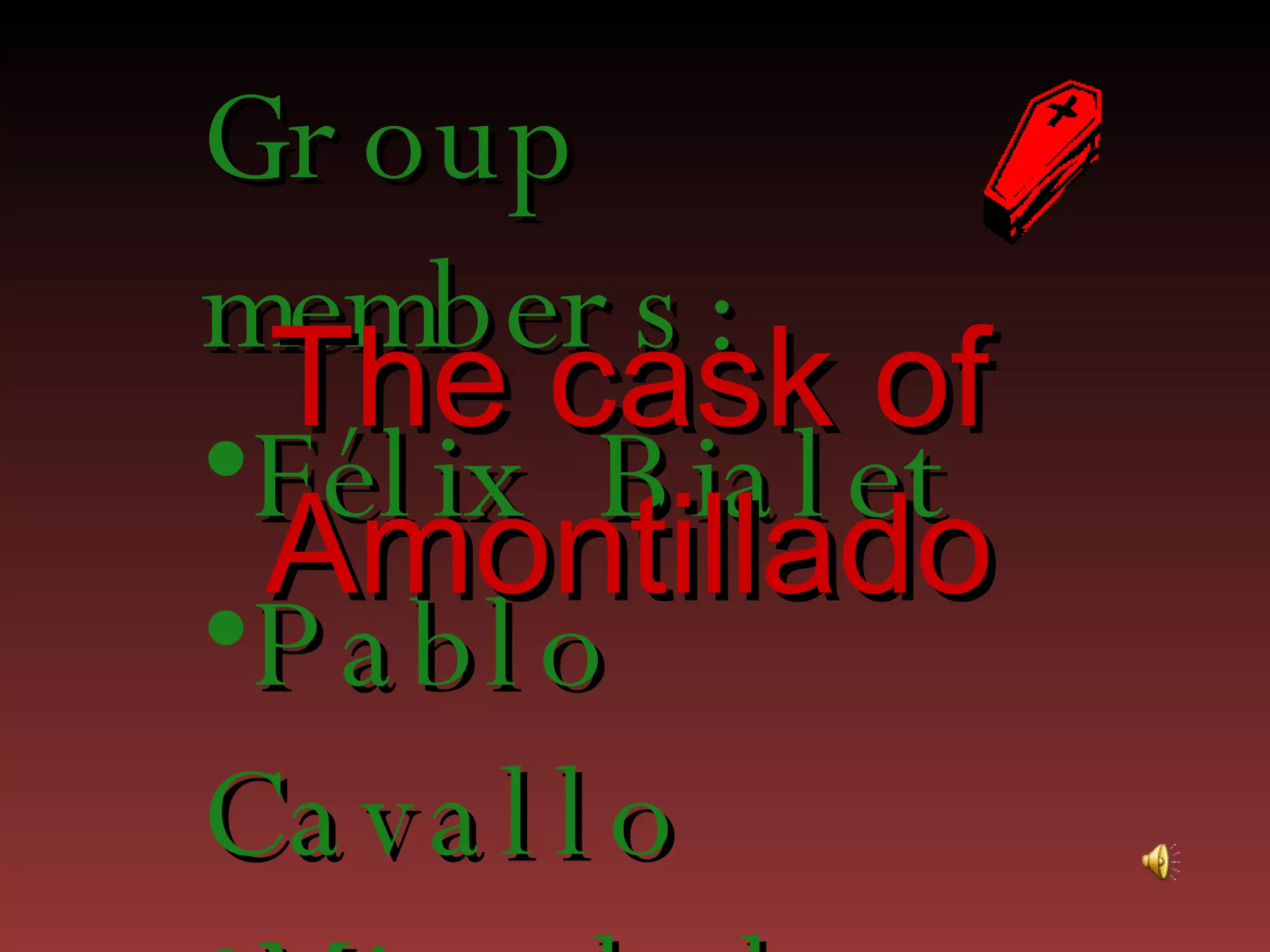 The Cask Of Amontillado | PPT