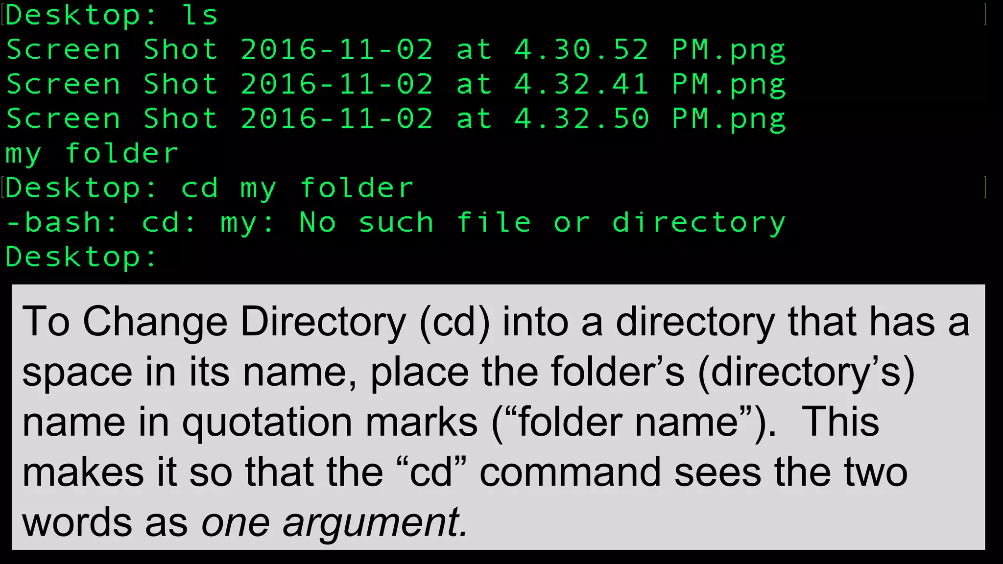 cd - The Change Directory Command | PPT