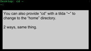 cd - The Change Directory Command | PPTX | Operating Systems | Computer ...