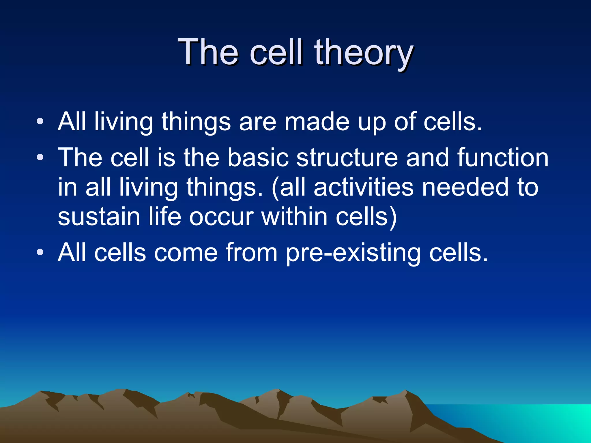 The Cell Theory | PPT | Biological Sciences | Science