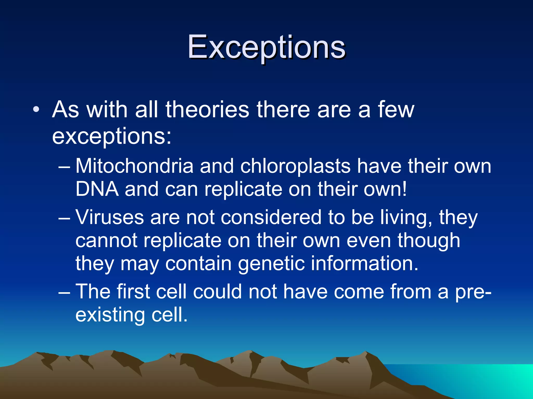 The Cell Theory | PPT | Biological Sciences | Science