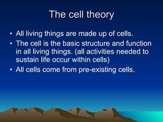 The Cell Theory | PPT | Biological Sciences | Science