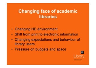 The changing face of academic libraries | PDF