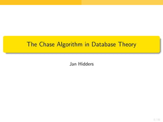 The Chase in Database Theory | PDF | Databases | Computer Software and Applications
