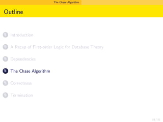 The Chase in Database Theory | PDF