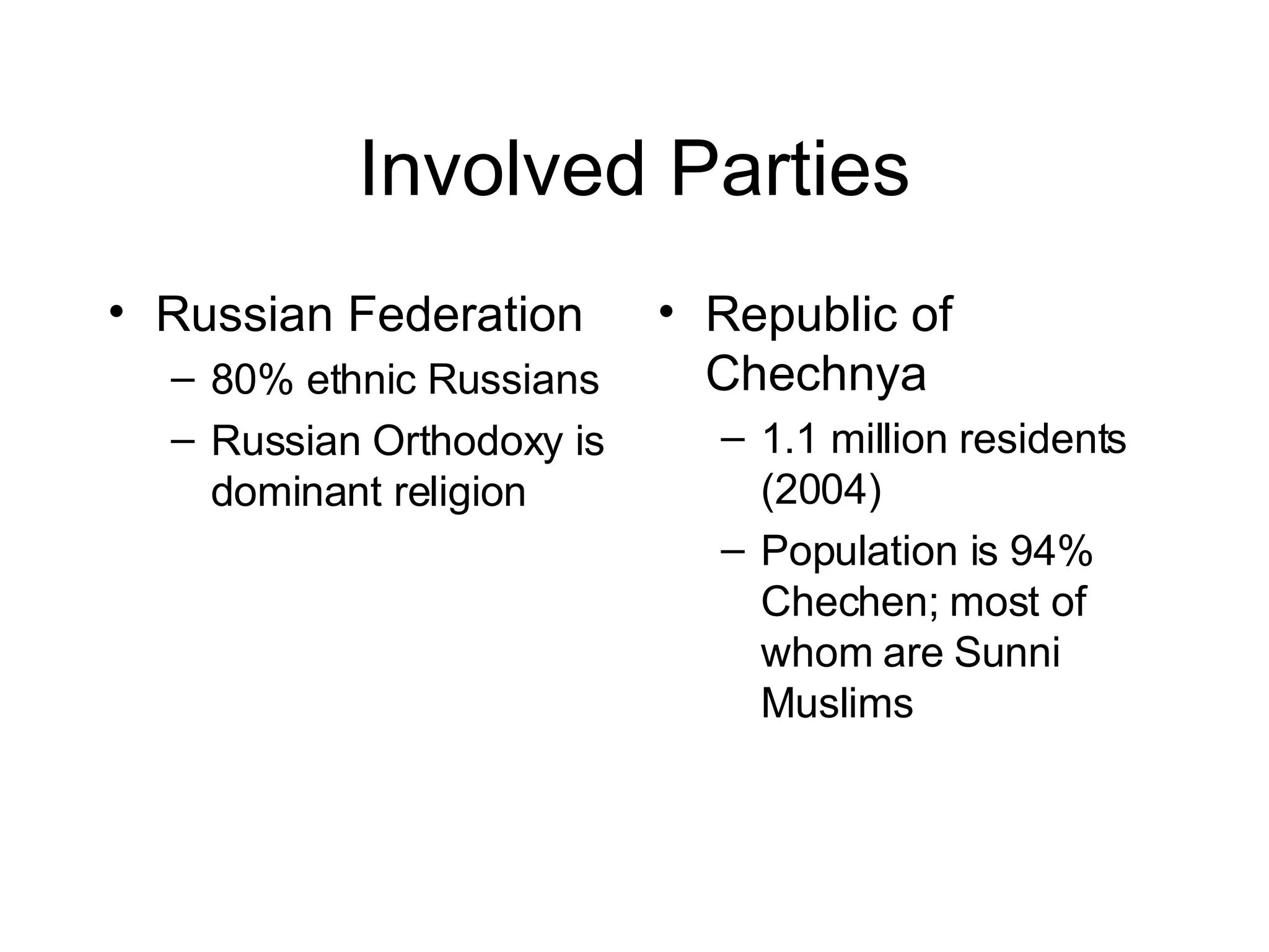 The Chechen Wars | PPT