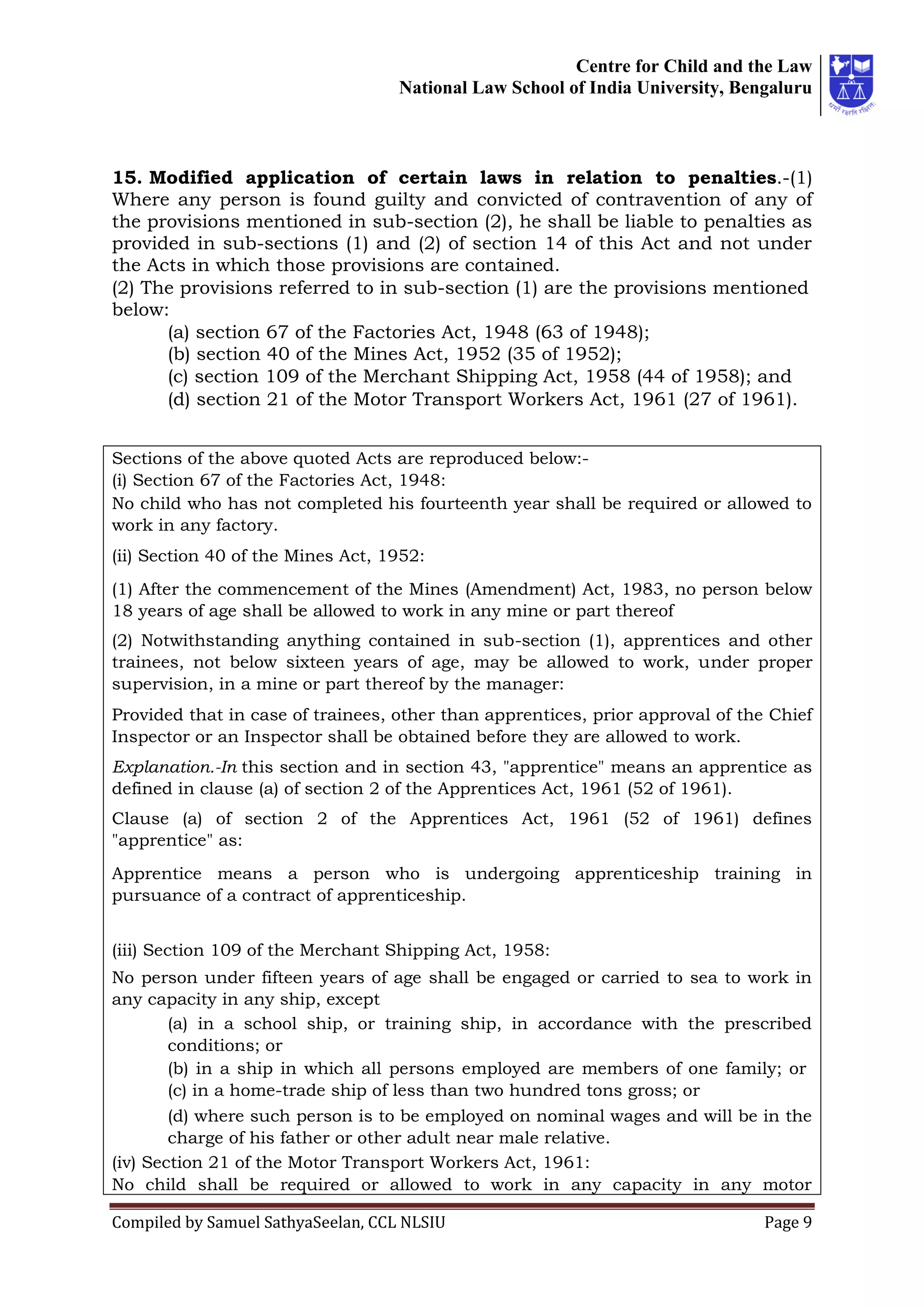 The Child and Adolescent Labour (Prohibition and Regulation) Act, 1986 ...