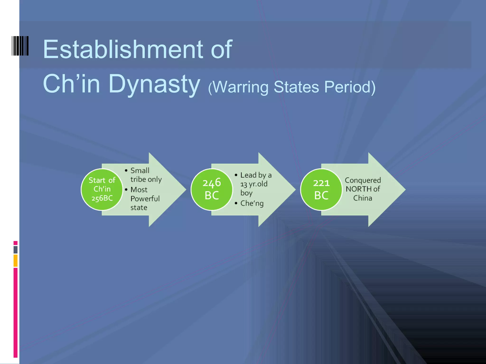 The Ch’In Dynasty (221 – 206 Bc.Ppt1