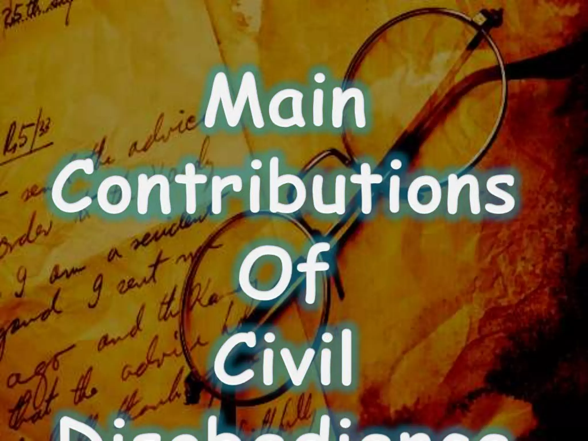 The Civil Disobedience Movement | PPTX