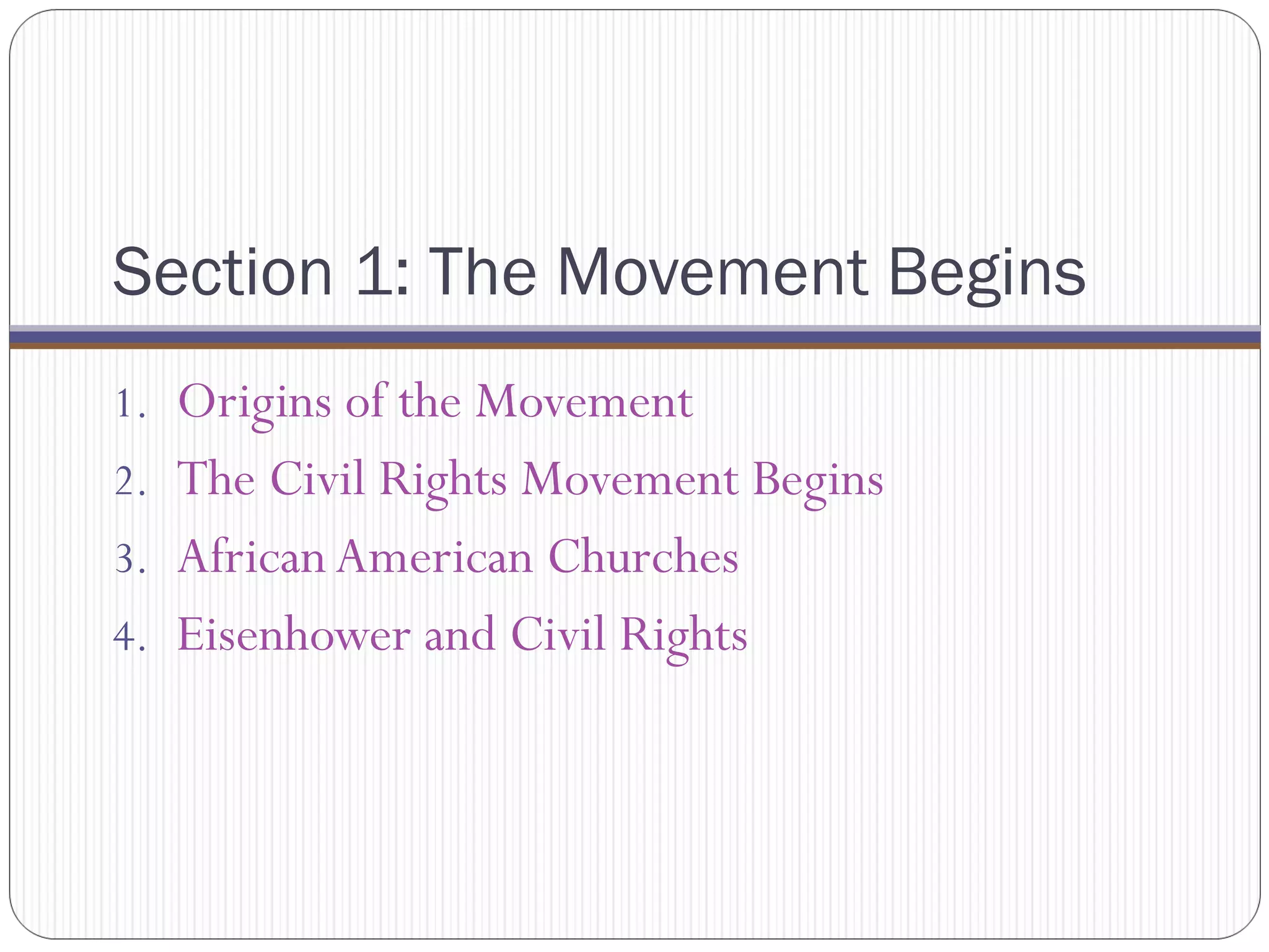 Chapter 29 - The Civil Rights Movement | PPT