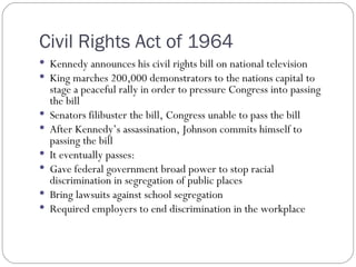 Chapter 29 - The Civil Rights Movement | PPT