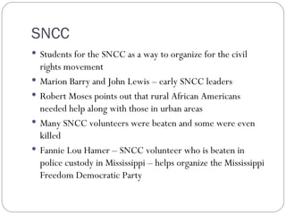 Chapter 29 - The Civil Rights Movement | PPT
