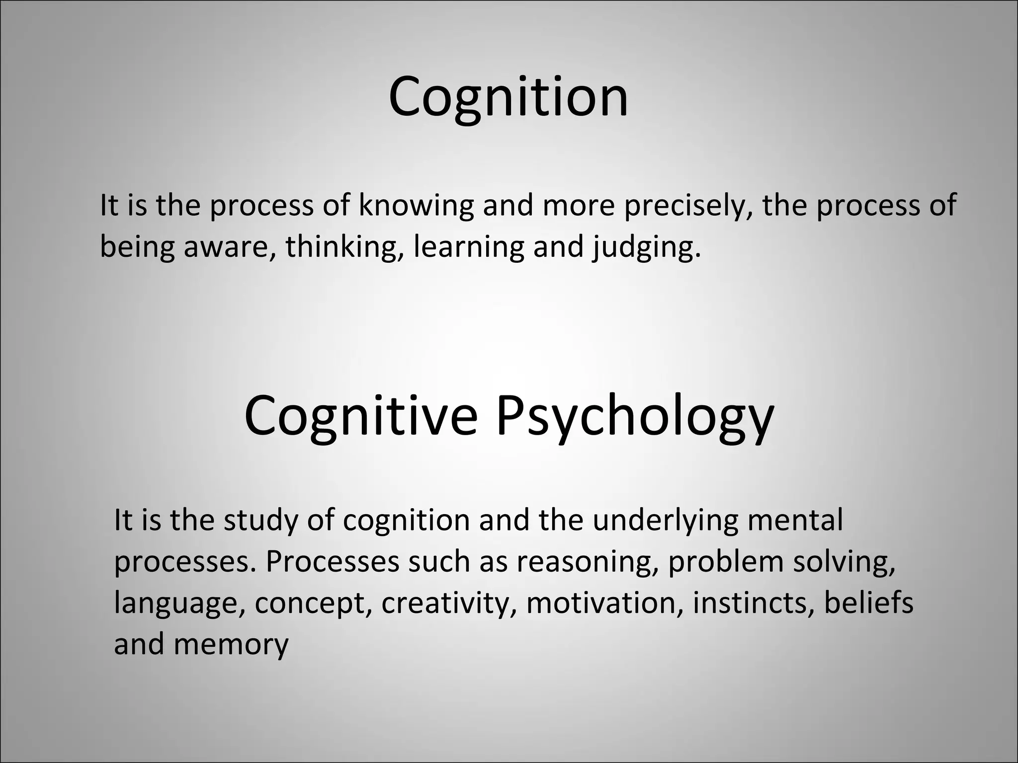 The Cognitive School | PPT