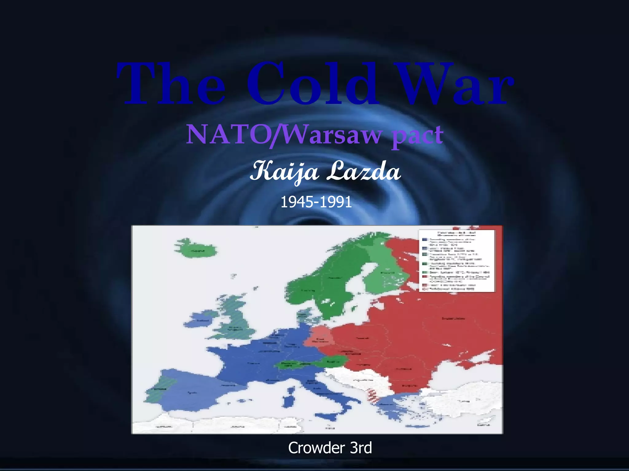Cold War Events NATO Warsaw Pact 1945-1991 | PPT